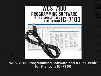 WCS-7100 Programming Software and RT-41 cable for the Icom IC-7100 ...