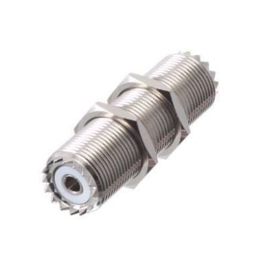 Double Female SO-239 UHF Bulkhead Connector barrel Coax Connectors ...
