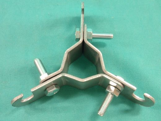 3 Way Guy Clamp (With Hooks) - BE613 Mast Clamps at £6.50 | Ham Radio