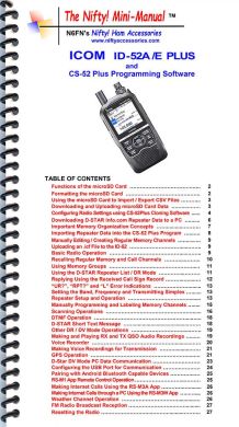 Nifty Manual for the ICOM ID-52A Plus