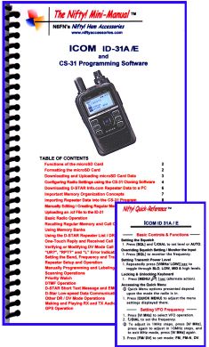 ICOM ID-31A / E NIFTY MINI MANUAL WITH QUICK REFERENCE CARD Icom at £24 ...