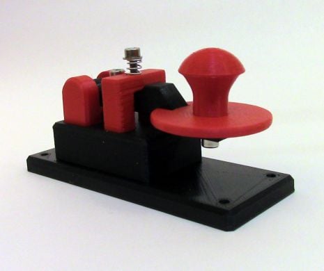 Lightweight Red Navy Style Micro Morse Code Key CW Morse at £24.95 ...